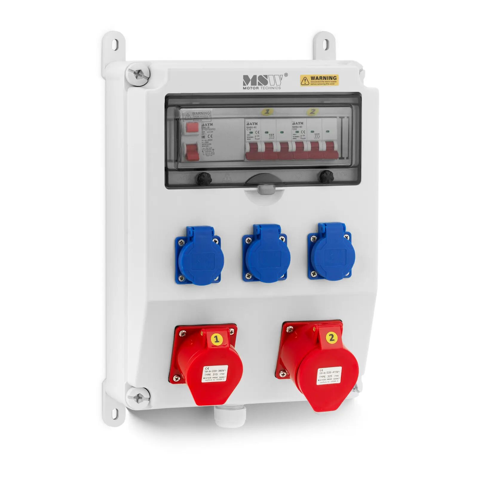 MSW Power Distributor – 3 earthed sockets – 2 CEE sockets – RCD – 2 ... MSW Power Distributor – 3 earthed sockets – 2 CEE sockets – RCD – 2 ...